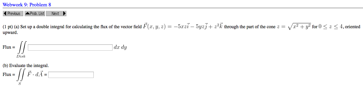 Solved Set up a double integral for calculating the flux of | Chegg.com