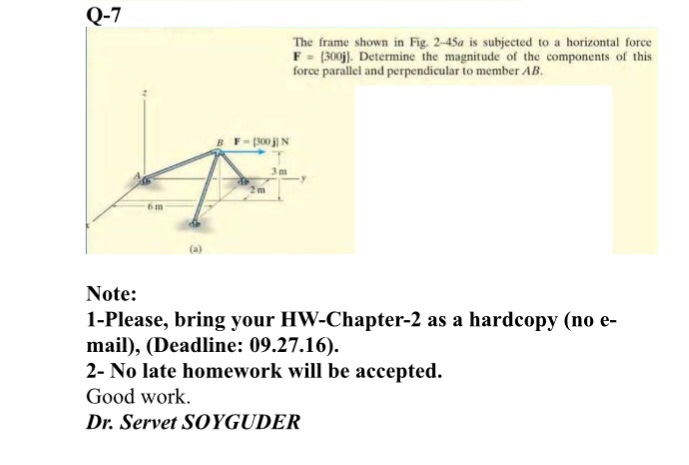 Solved The Frame Shown In Fig 2 45a Is Subjected Lo A