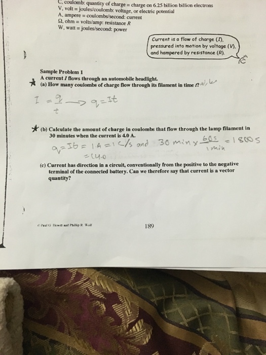Solved How many coulombs of charge flow through Its filament | Chegg.com