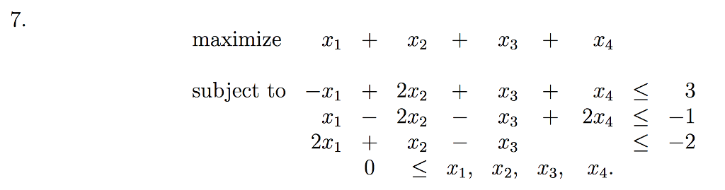 Solved Solve the following LPs using the two phase simplex | Chegg.com