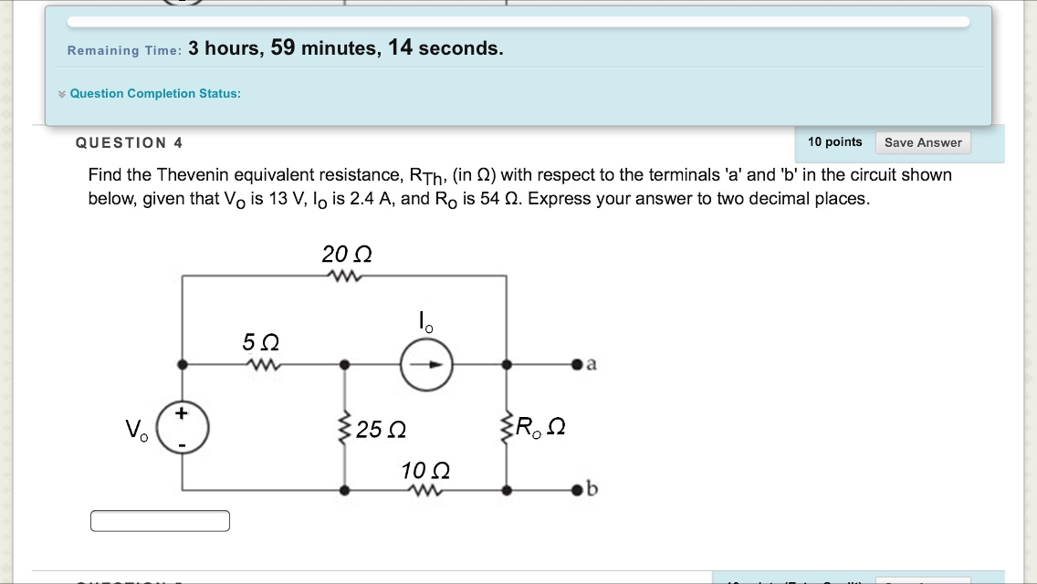 Solved Find the Thevenin equivalent resistance, RTh. (in | Chegg.com