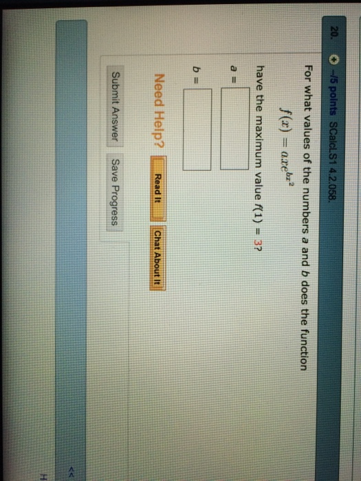 Solved For what values of the numbers a and b does the | Chegg.com