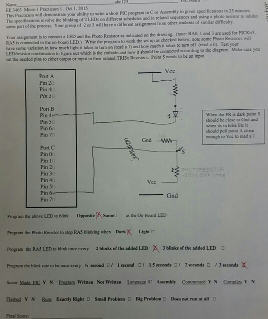 Solved 123 EE 3463 Micro 1 Practicum I. Oct 1, 2015 | Chegg.com