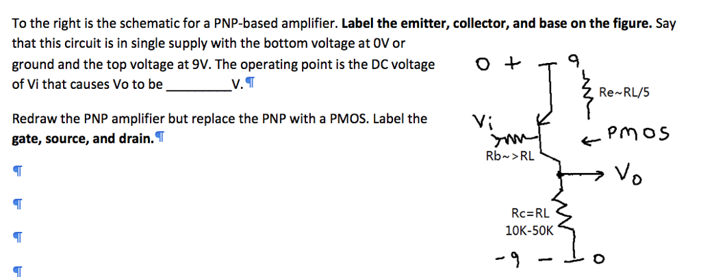 Solved To the right is the schematic for a PNP-based | Chegg.com