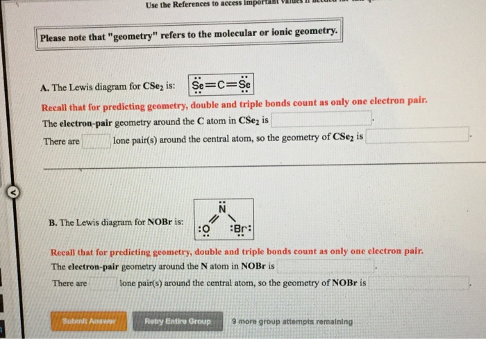 Solved Please note that "geometry" refers to the molecular | Chegg.com