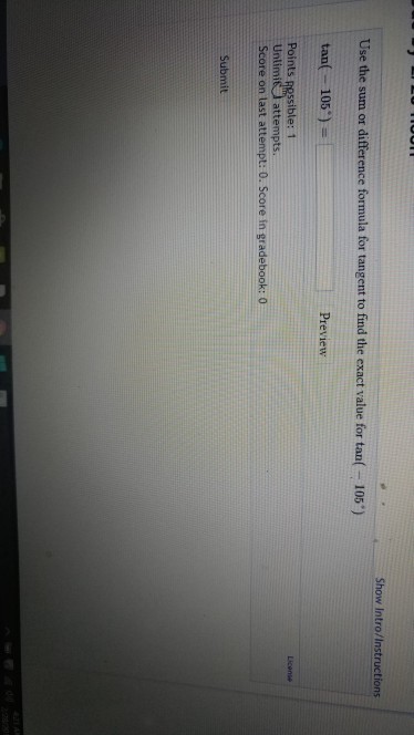 Solved Show Intro/Instructions Use the sum or difference | Chegg.com