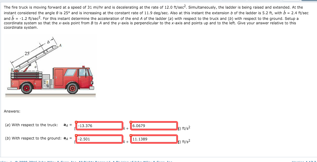 Solved The fire truck is moving forward at a speed of 31 | Chegg.com