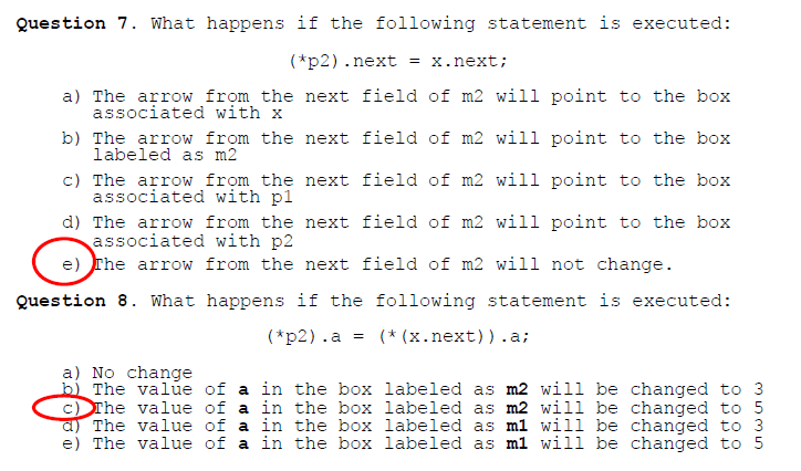 Solved Consider the following declarations and box-circle | Chegg.com
