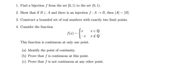 Solved 1. Find a bijection f from the set [0,1) to the set | Chegg.com