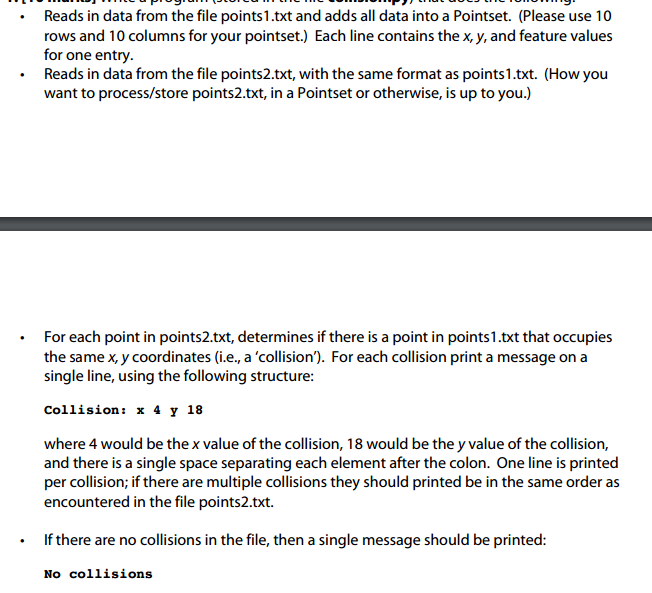 Solved Write a program (stored in the file collision.py) | Chegg.com
