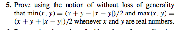 Solved Prove using the notion of without loss of generality | Chegg.com