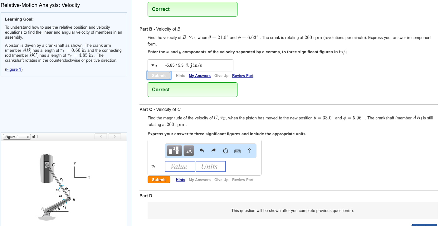 Solved Relative -Motion Analysis: Velocity Learning Goal: To | Chegg.com