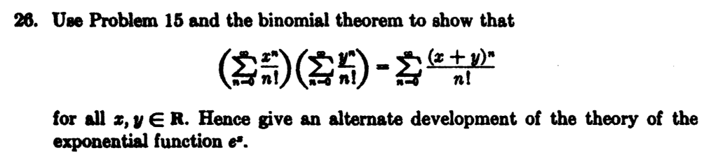 Solved 28. Use Problem 15 and the binomial theorem to show | Chegg.com