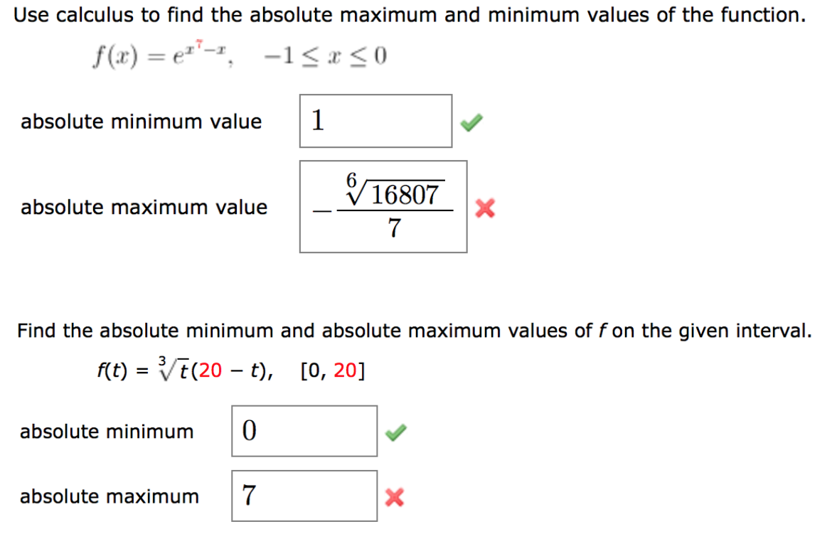 Solved Use Calculus To Find The Absolute Maximum And Minimum Chegg Solved Use Calculus To Find The Absolute Maximum And Minimum Chegg