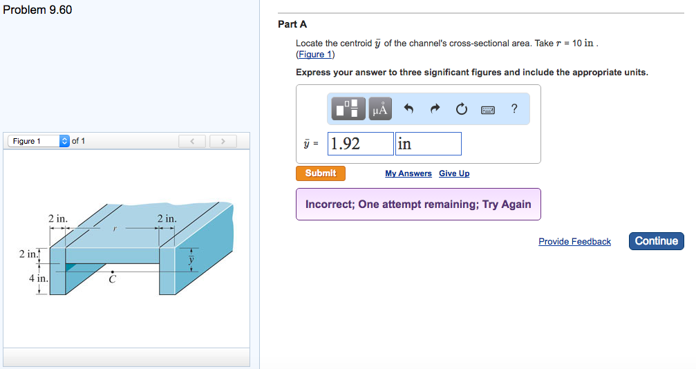 Solved Locate the centroid Y of the channel's | Chegg.com