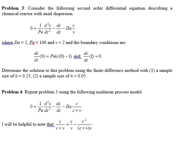 Solved Consider the following second order differential | Chegg.com