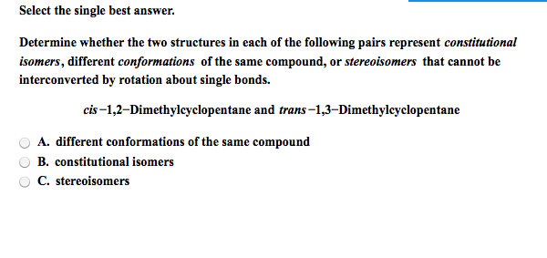 Solved Select the single best answer. Determine whether the | Chegg.com