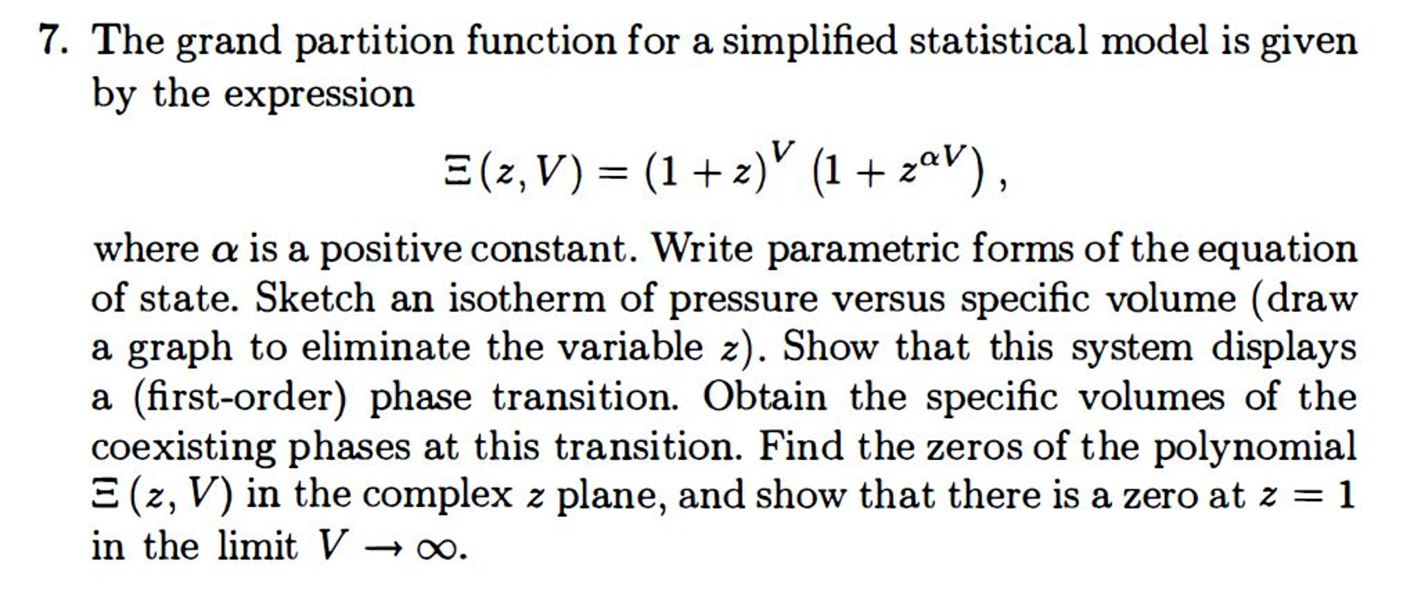 Solved The grand partition function for a simplified | Chegg.com