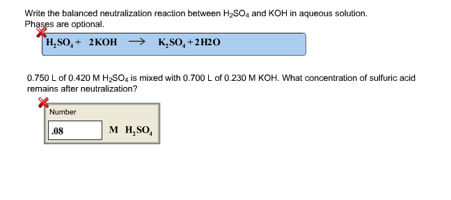 Solved Write the balanced neutralization reaction between | Chegg.com
