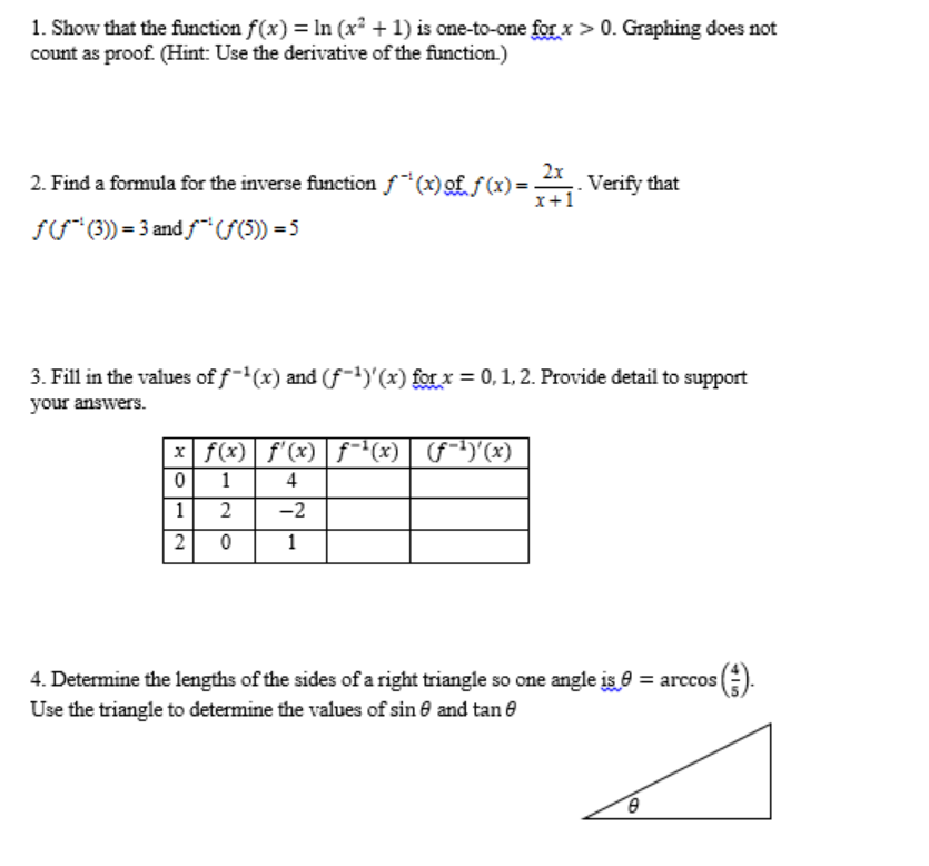 Solved Show that the function f(x) = In (x^2 + 1) is | Chegg.com