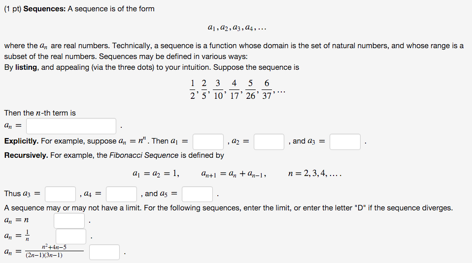 Solved A sequence is of the form a_1,a_2,a_3,a_4,... where | Chegg.com