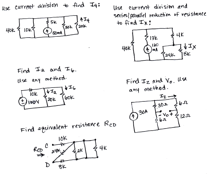Solved Find the currents, or resistances i in the circuts | Chegg.com