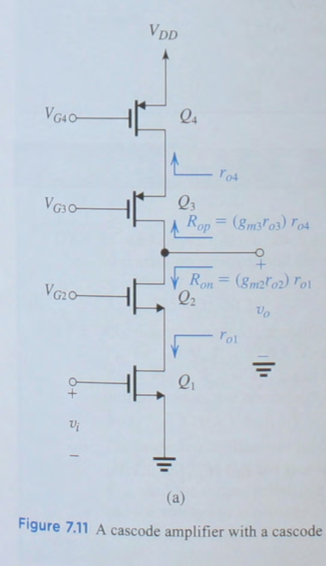 Solved A cascode amplifier with a cascode Consider the | Chegg.com