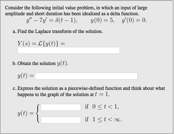 Solved Consider the following initial value problem, in | Chegg.com