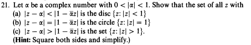 Solved Let alpha be a complex number with 0
