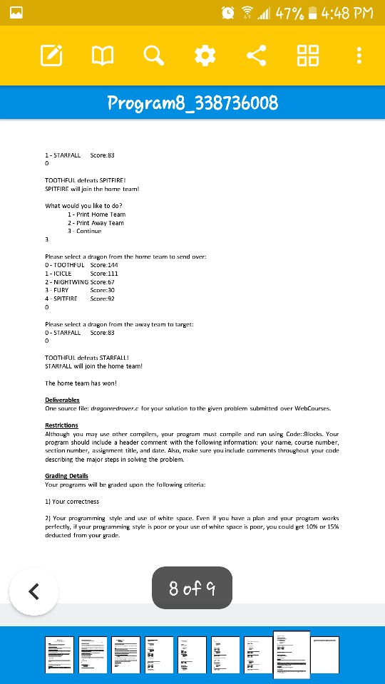 Solved ??.dll 47% 4:48 PM Program8 338736008 Assignment #8 | Chegg.com