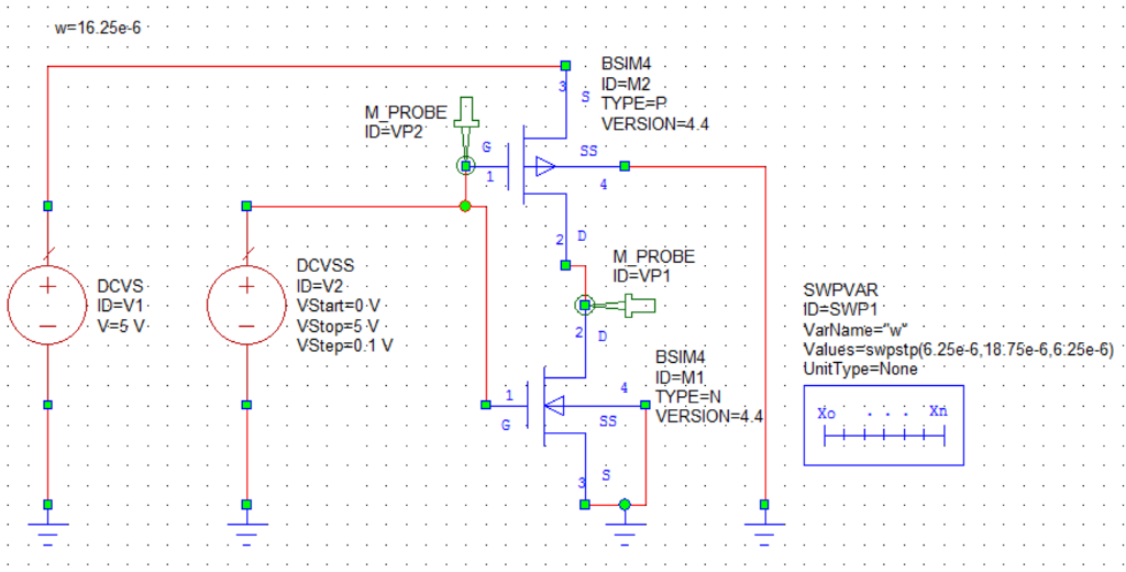 Solved Aim? Compare PMOS performance to simulated NMOS. | Chegg.com