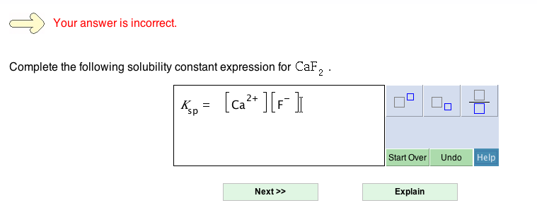 Solved Complete the following solubility constant expression | Chegg.com