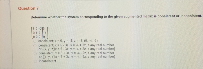 Solved Determine whether the system corresponding to the | Chegg.com Solved Determine whether the system corresponding to the | Chegg.com