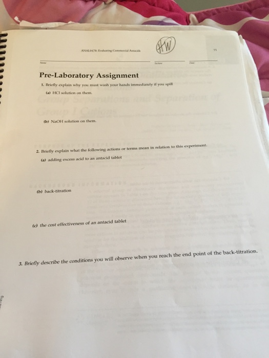 Solved Pre-Laboratory Assignment 1. Bricfly explain why you | Chegg.com