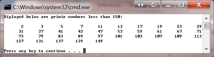 Solved C: Windows system32\cmd.exe iplayed below are primie | Chegg.com