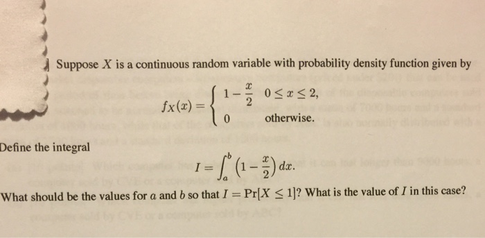 Suppose X is a continuous random variable with | Chegg.com