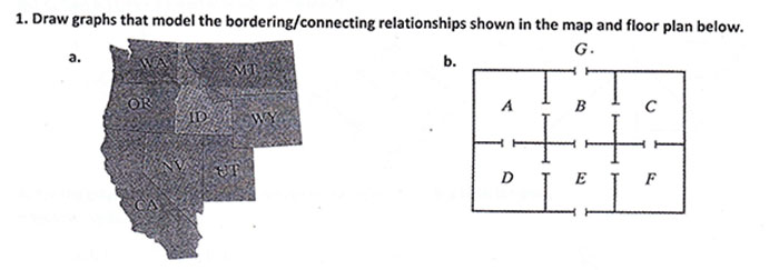 Solved Draw graphs that model the bordering/connecting | Chegg.com