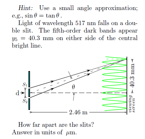 Solved Hint: Use A Small Angle Approximation; E.g., Sin