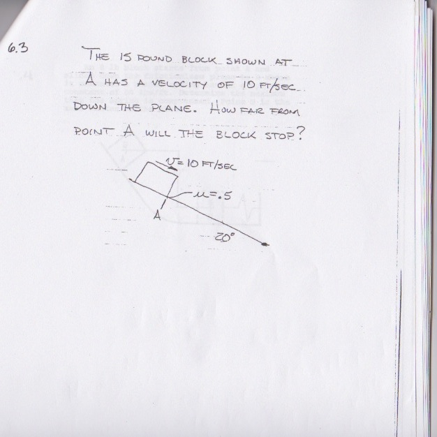 Solved THE IS POUND BLOCK SHOWN AT A HAS A VELOCITY OF 10 | Chegg.com