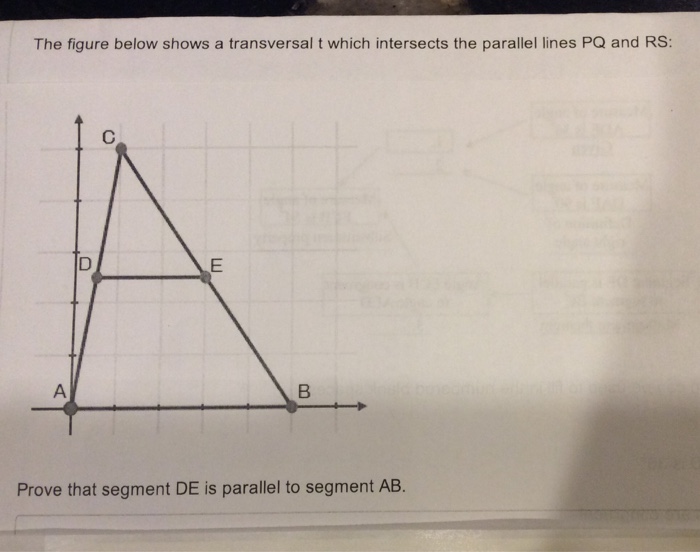 The figure below shows a transversal t which | Chegg.com