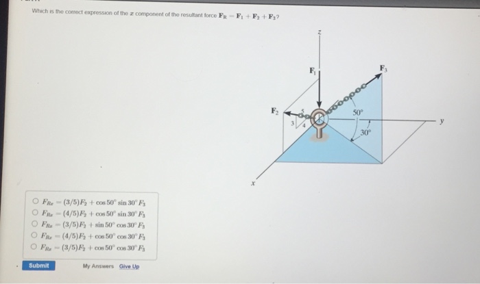 Solved Which is the correct expression of the x component of | Chegg.com