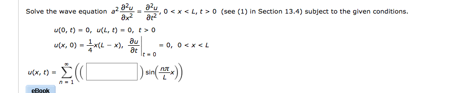 Solved: Solve The Wave Equation A^2= Partial Differential^... | Chegg.com