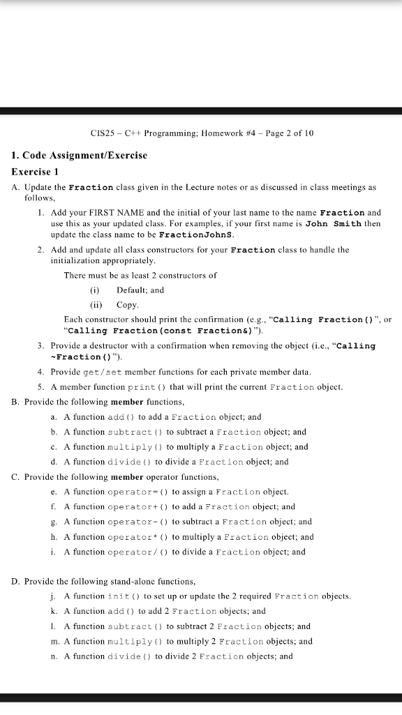 Solved CIS25-C++ Programming: Homework #4-Page 2 of 10 1. | Chegg.com
