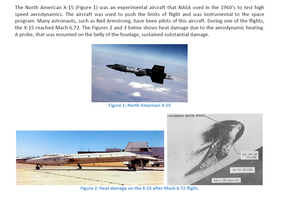 Solved The North American X-15 (Figure 1) was an | Chegg.com
