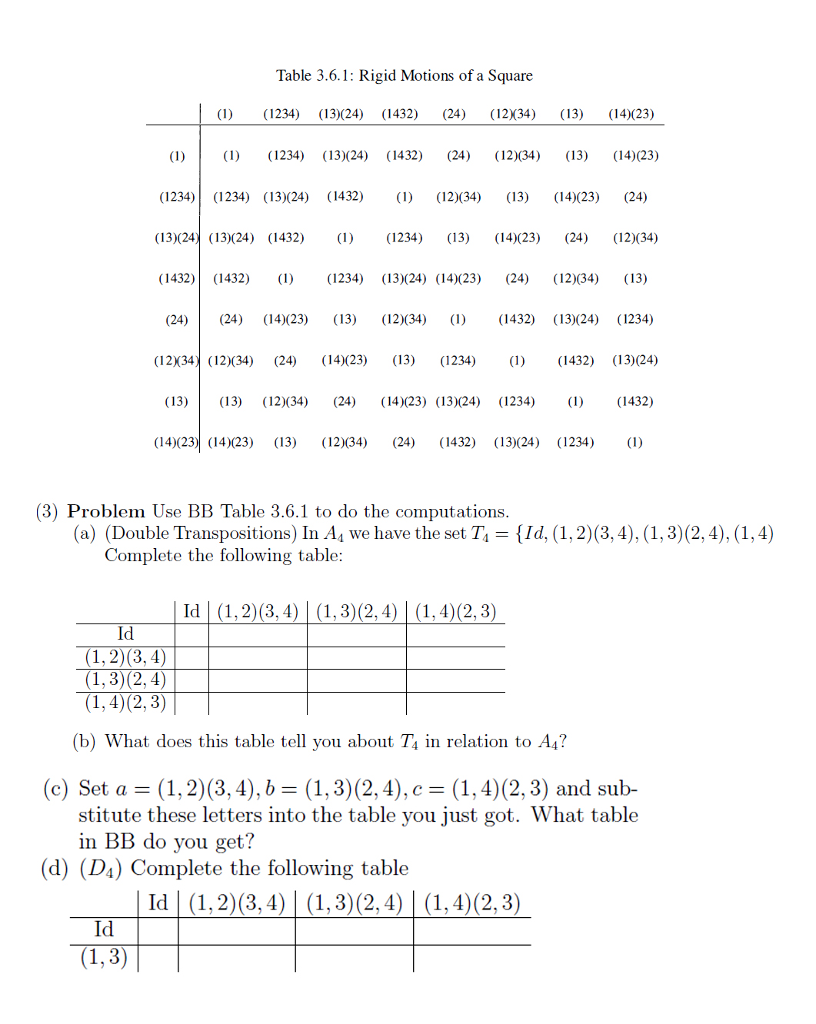 Solved Problem Use BB Table 3.6.1 to do the computations. | Chegg.com