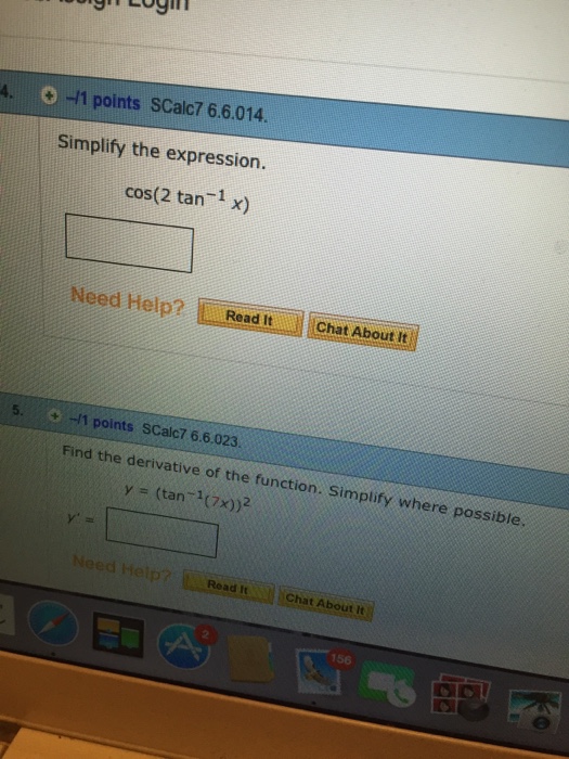 Solved Simplify the expression . cos (2 tan^-1 x) Find the | Chegg.com Solved Simplify the expression . cos (2 tan^-1 x) Find the | Chegg.com