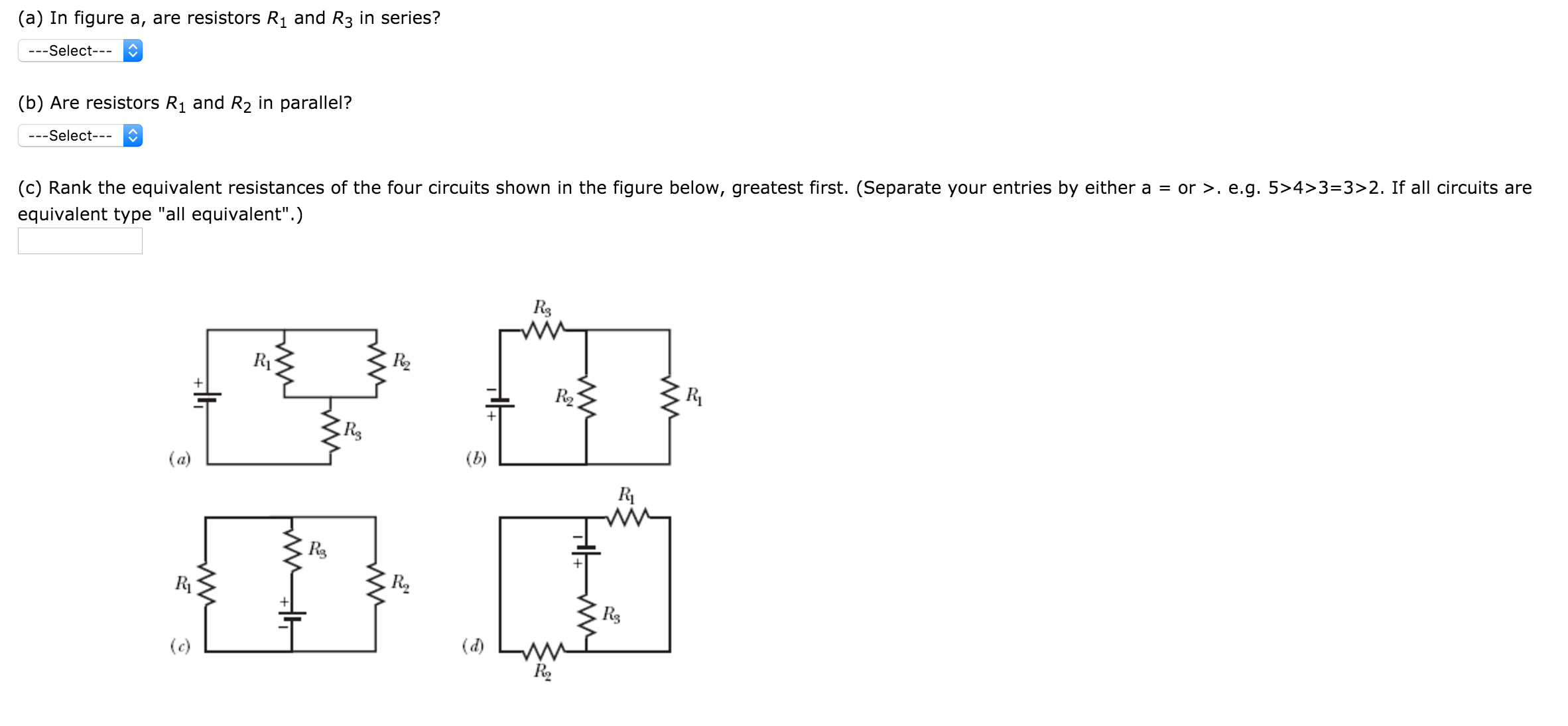 Solved In figure a, are resistors R_1 and R_3 in series? | Chegg.com