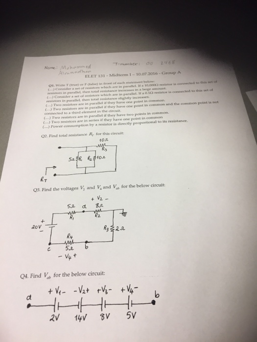 Solved Write T (true) or F (false) in formed of each | Chegg.com
