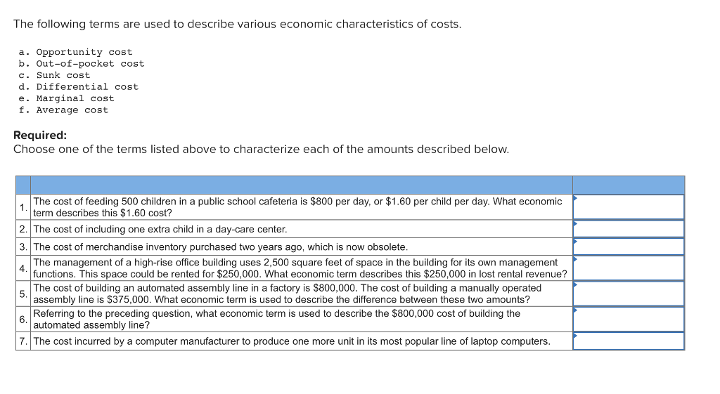 Solved The following terms are used to describe various | Chegg.com Solved The following terms are used to describe various | Chegg.com