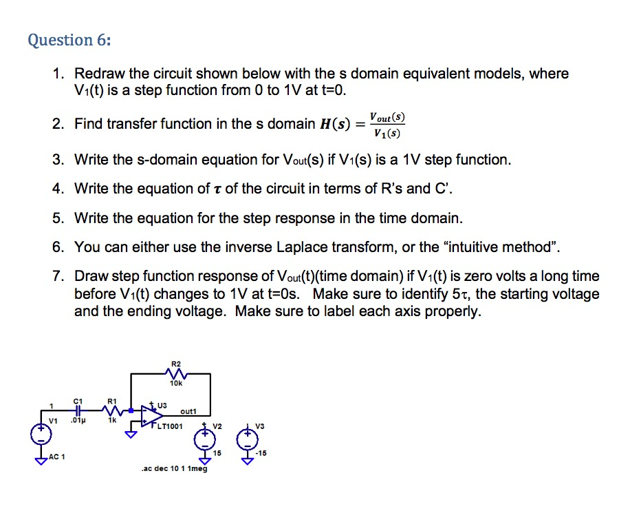Solved Question 6: 1. Redraw the circuit shown below with | Chegg.com